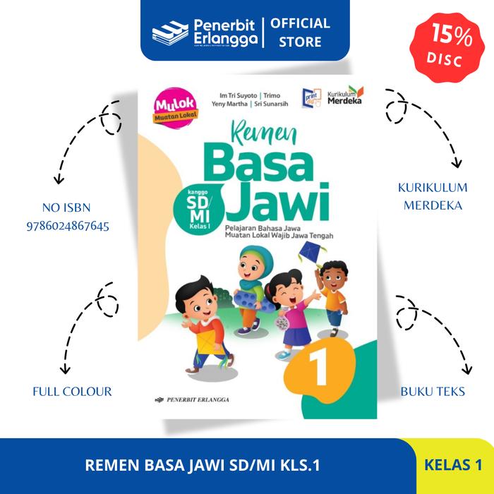 Promo [Erlangga Official] Remen Basa Jawi Sd/Mi Kelas 1 Kurikulum ...