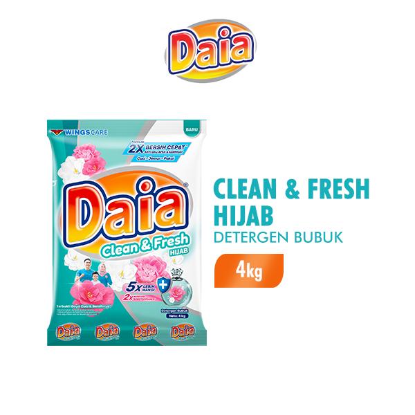 Jual Daia Hijab Deterjen Bubuk Clean & Fresh 4 kg - - Wings Official Store | Tokopedia