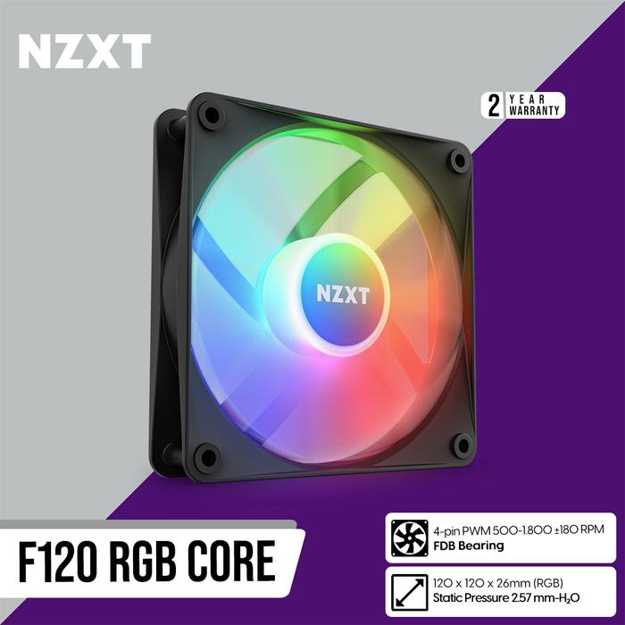 Jual NZXT F120 RGB Core - 120mm Single Pack PWM Fan - Black - Jakarta ...