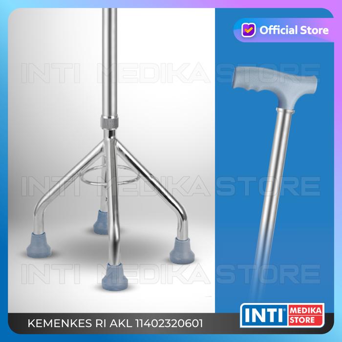 Jual GEA - Alat Bantu Jalan TONGKAT PIRAMID Cincin KAKI 4 FS 932 | Penopang - Bright Silver ...