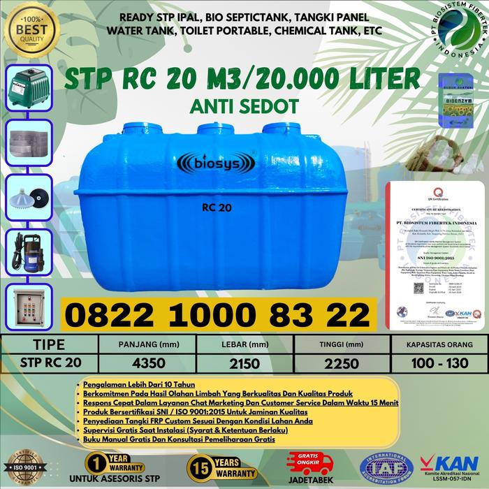 Jual Septic Tank STP RC 20 M3/20.000 liter, Sepiteng - Biosys ...