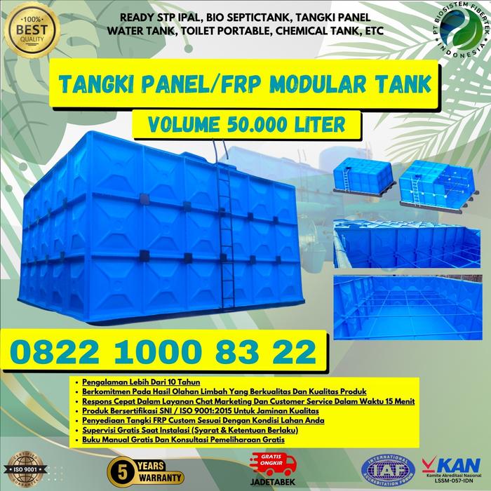 Jual Tangki Panel/FRP Modular Tank Biosys Volume 50 m3. biotech sistem ...