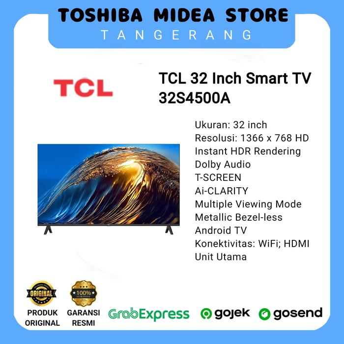 Jual TCL 32S4500A S4500 LED SMART TV 32" INCH FULL HD ANDROID TV DOLBY ...