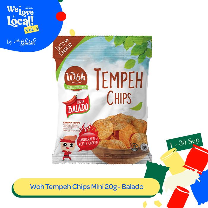 Promo Woh MINI Tempeh Chips Balado 20gr - Keripik Tempe Gluten Free ...