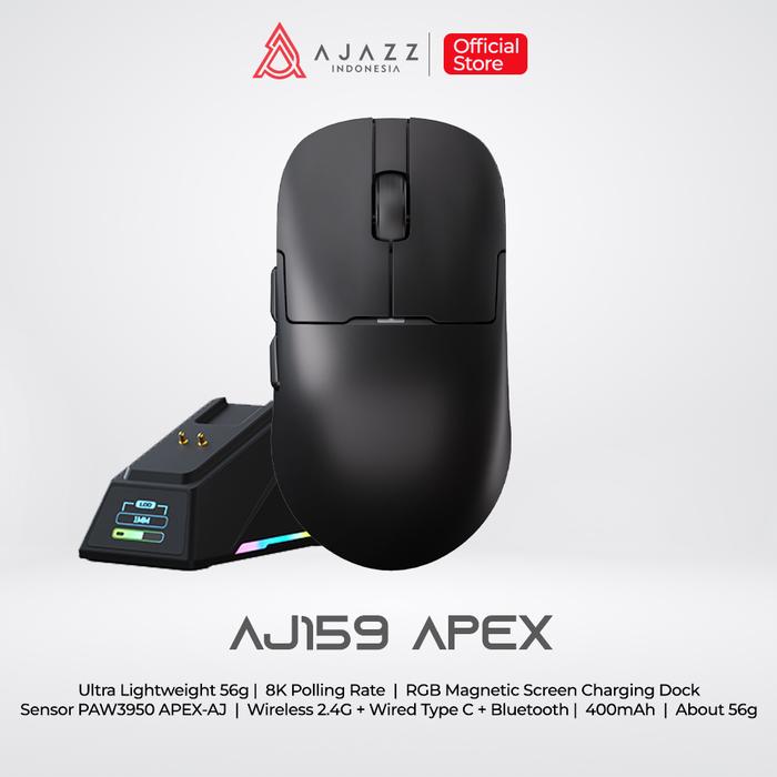 Promo Ajazz AJ159 APEX 8K Gaming Mouse 3-Modes PAW3950 APEX-AJ Flagship Sensor up to 42000 DPI ...
