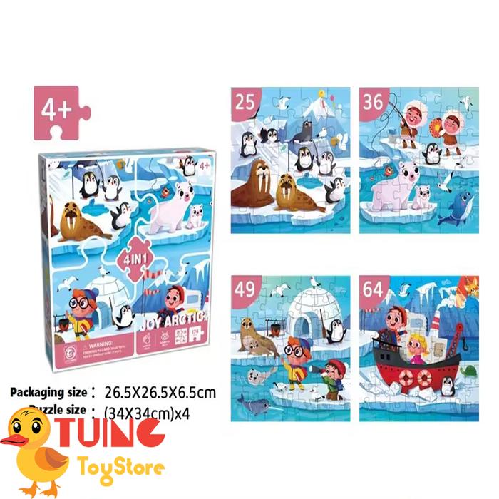 Jual Mainan Puzzle Edukasi Anak | Jigsaw Puzzle 4 in 1 Joy Arctic ...