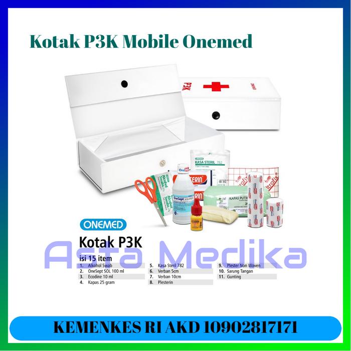 Jual Kotak P3K Mobil Onemed Lengkap Dengan Isi / First AID Kit Onemed ...
