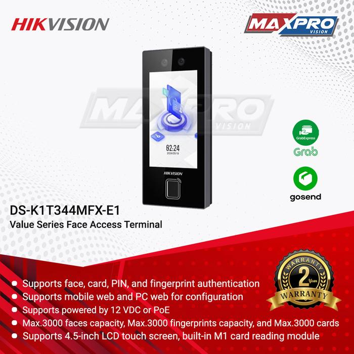 Jual DS-K1T344MFX-E1 - HIKVISION ACCESS CONTROL SUPPORT FACE, FINGERPRINT & CARD - Jakarta Barat ...