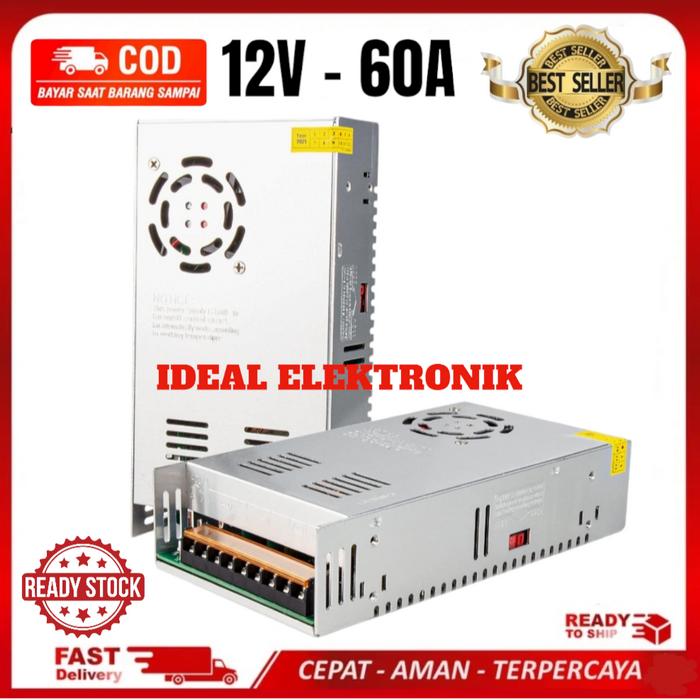 Jual Switching Power Supply PSU 12V 60A High Quality 12Volt 60 Ampere Kipas - Jakarta Pusat ...