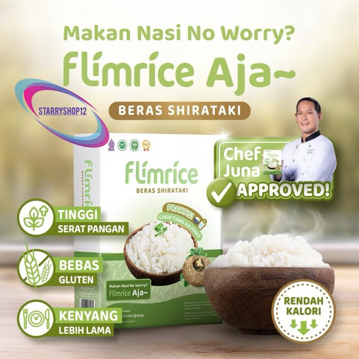 Promo Flimrice Nasi shirataki 1 box isi 7 Sachet nasi diet rendah ...