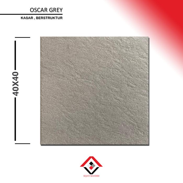 Jual keramik 40x40 motif batu alam - asia tile oscar grey - Kab ...