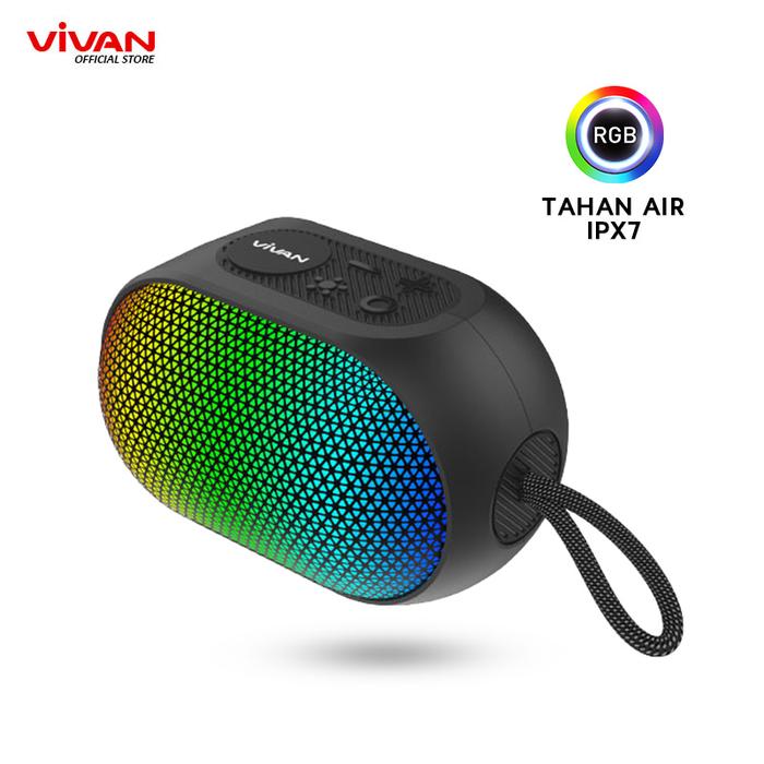 Promo VIVAN Speaker VS17 | Bluetooth 5.3 | Waterproof IPX7 | RGB Light ...