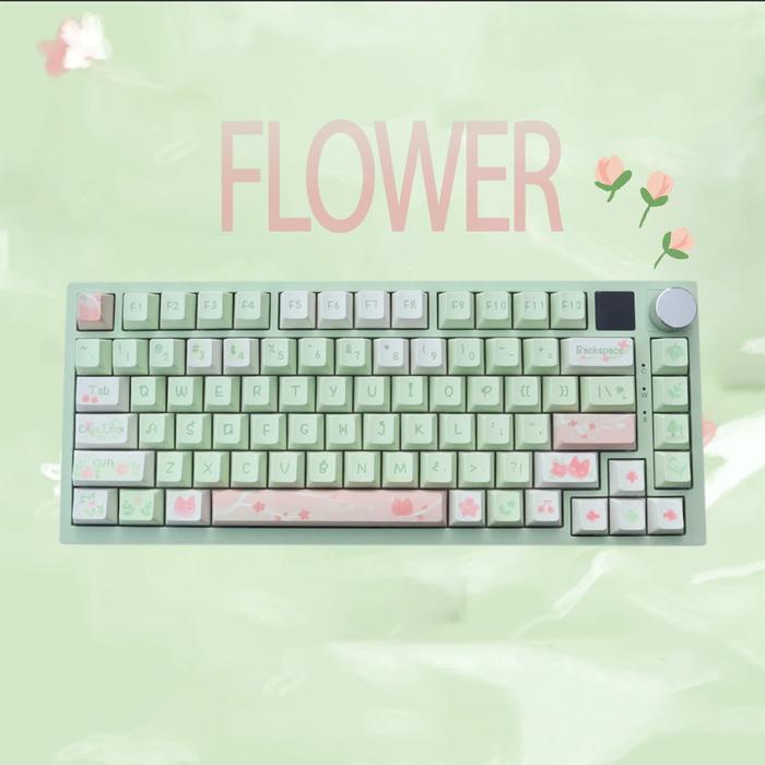 Jual ZIFRIEND flower Theme Keycaps 95 Keys CHERRY Height PBT Material ...