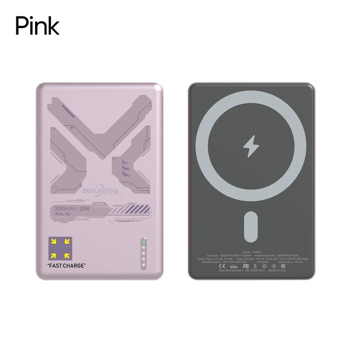 Jual GOOJODOQ 5000mAh Ultra Slim Wireless Power Bank Fast-Charging 18W ...