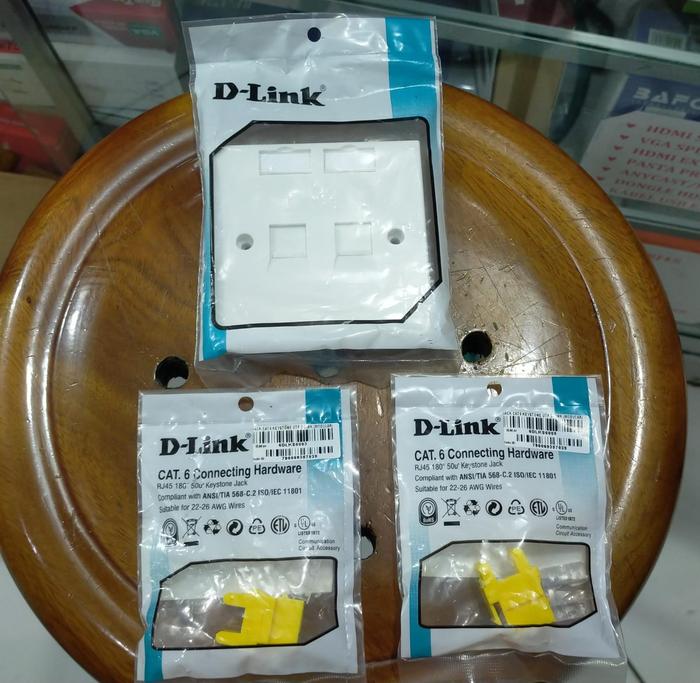 Jual Faceplate Face Plate RJ45 Wall Plate Double Out Bow Box - 1lobang ...