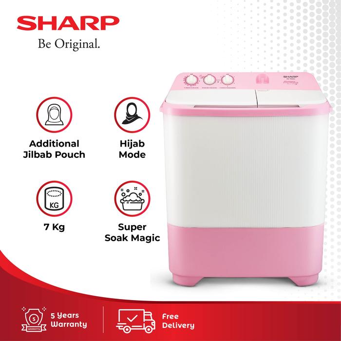 Promo Sharp Mesin Cuci 2 Tabung 7.5KG ES-T79SJ-PK Hijab Series Cicil 0% 3x - Jakarta Utara ...