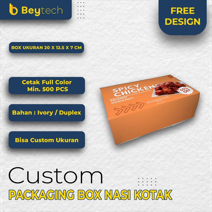 Jual Custom Lunch Box Packaging Nasi Kotak, Kue, Snack, Mie, Roti ...