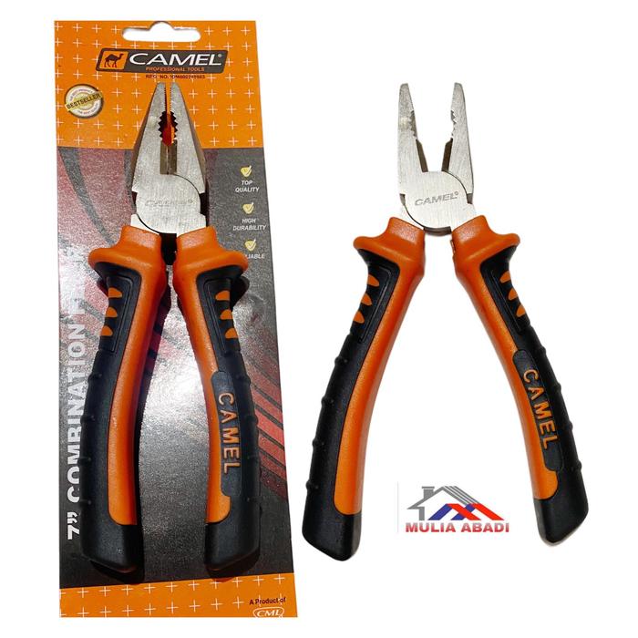 Jual Tang Kombinasi Camel 7inch gagang fiber/tang Kombinasi 7inch merek ...