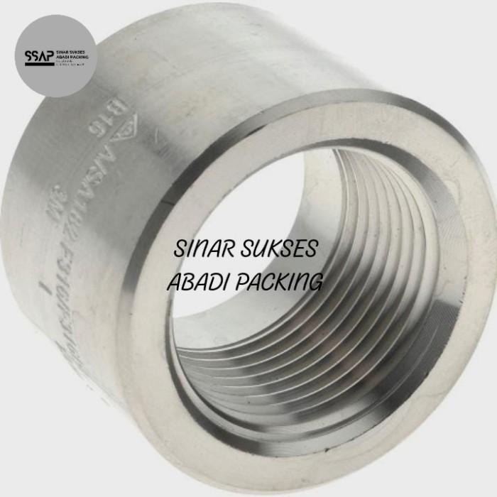 Jual Half coupling Stainless class 3000 NPT drat 1 1/4" inch / Half ...
