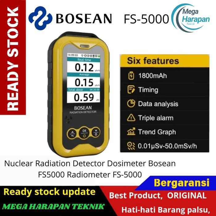 Jual Nuclear Radiation Detector Dosimeter Bosean FS5000 Radiometer FS ...
