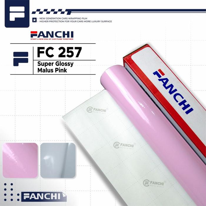 Jual ROLL Sticker Fanchi FC257 Super Glossy Malus Pink 50cm x 8,5m ROLL ...