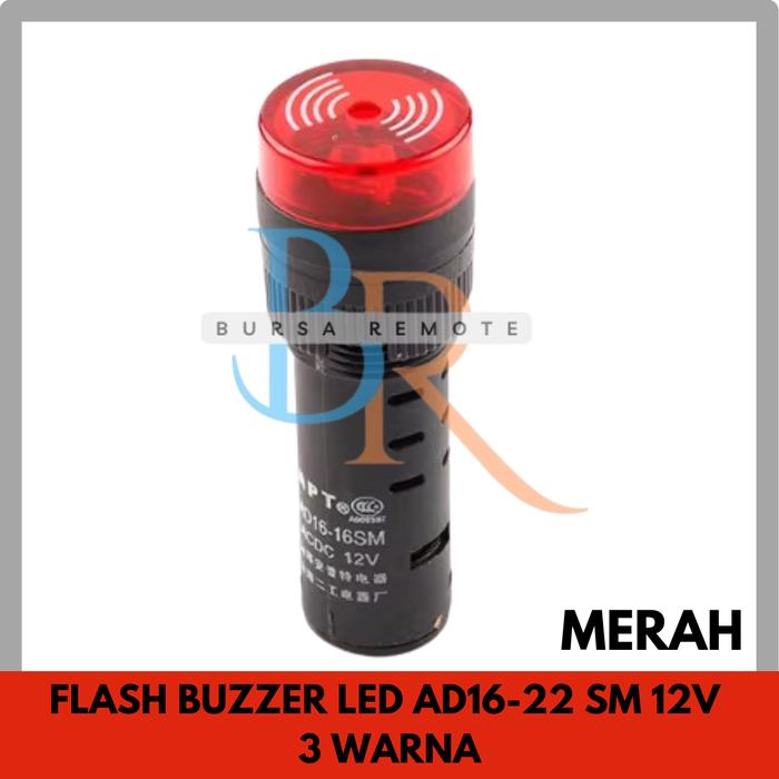 Jual Pilot Lamp Flash Buzzer Light LED 12V - Merah - Jakarta Barat ...