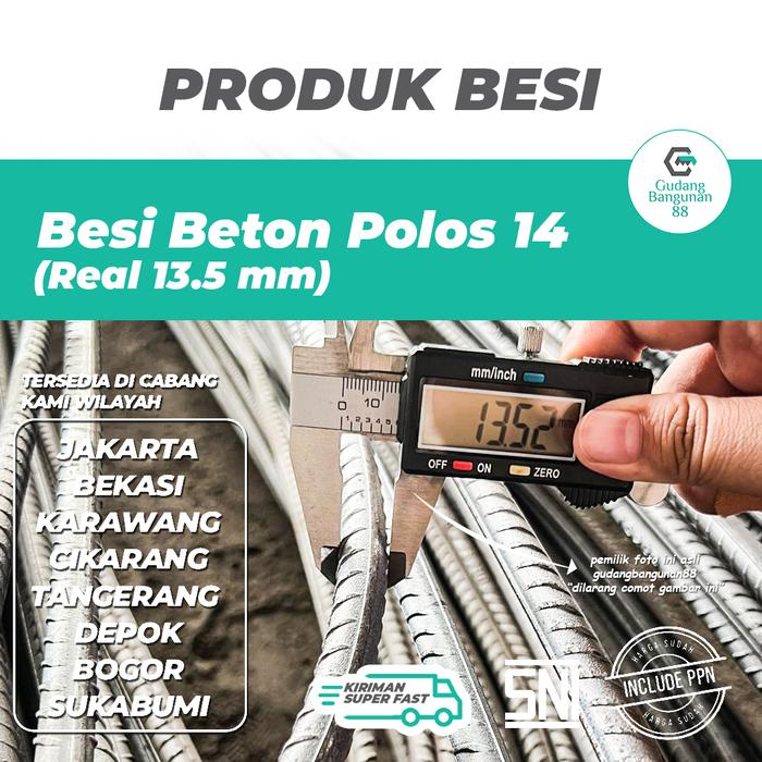 Jual BESI BETON 19 FULL SNI (REAL 18.96mm) TP280 REAL PHOTO UKURAN BESI ...
