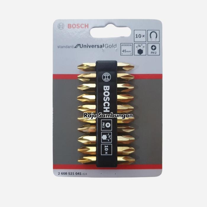Jual PER SET Isi 10 Mata Bor Obeng Plus PH 2 X 45 mm Bosch Alat ...