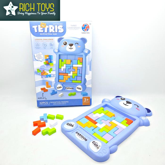 Jual Mainan Montessori Edukasi Tetris Puzzle Game Anak Bongkar Pasang ...