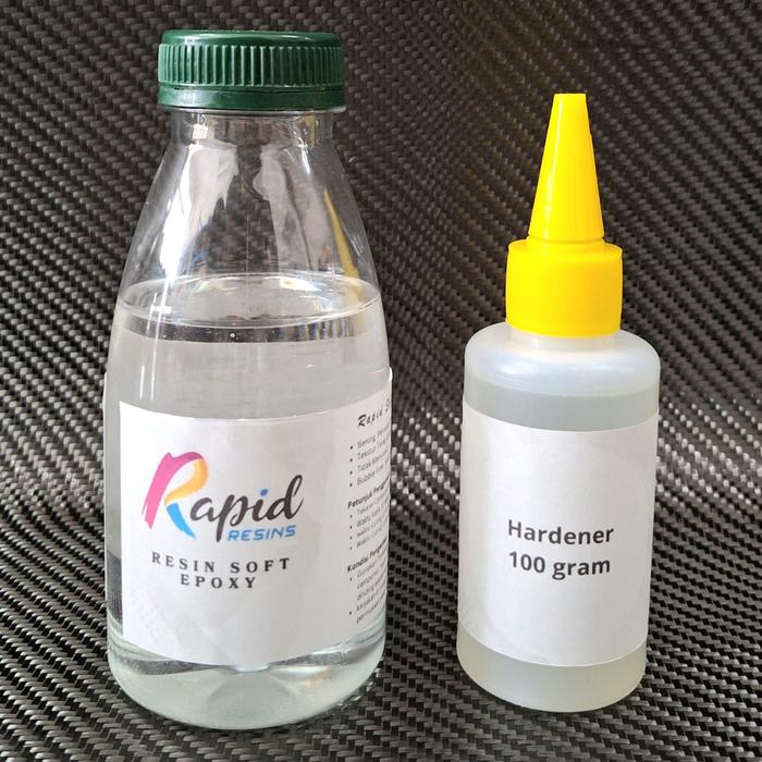 Jual Rapid Resin Epoxy SOFT Bening Stiker Doming Karet Sticker ...