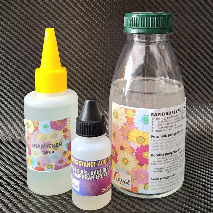 Jual Rapid Resin Epoxy SOFT Bening Stiker Doming Karet Sticker ...