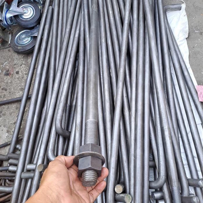 Jual baut angkur L baja a325 m22 x 610mm x 270mm x p.drat 125mm atau ...