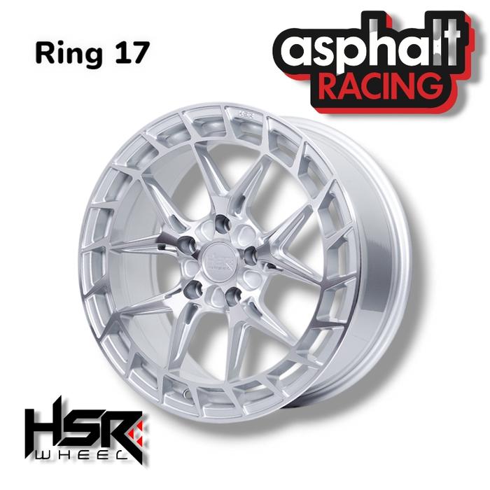 Jual Velg mobil racing ring 17 HSR WHEEL LPS SILVER POLISH bisa untuk ...