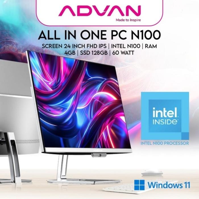 Jual Advan OnePC All In One PC AIO 24" Intel N100 4GB 128GB 24" W11 Desktop - Jakarta Pusat ...