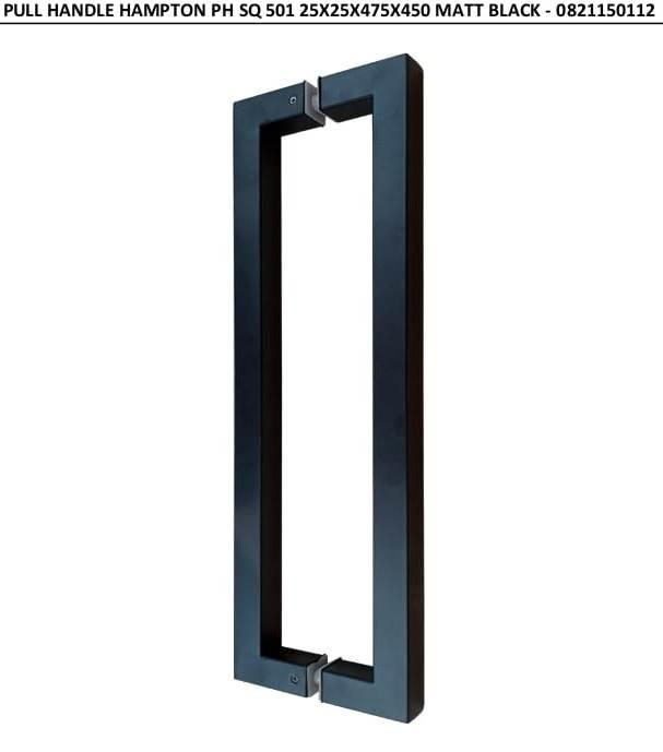 Jual PULL HANDLE HAMPTON PH SQ 501 25X25X475X450 MATT BLACK Tarikan ...
