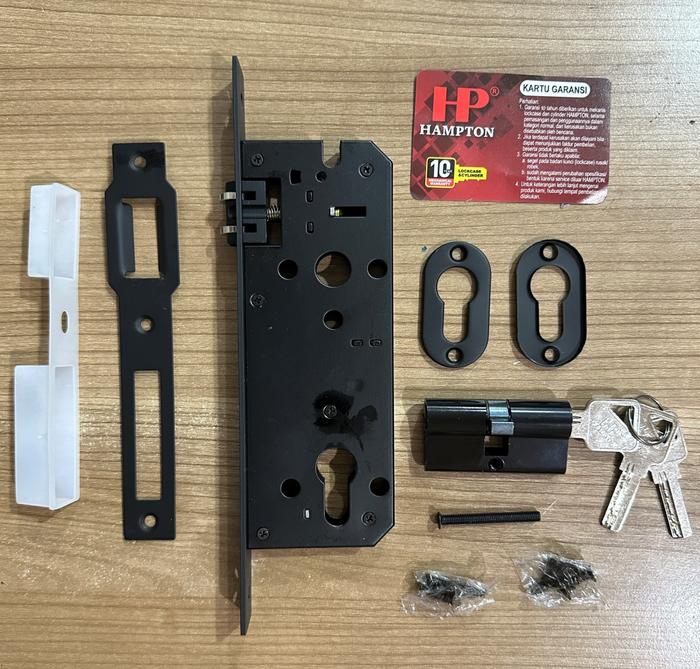 Jual MORTISE LOCK HAMPTON ECOSERIES MTS RL EC4085+DC60MM KK MATT BLACK ...