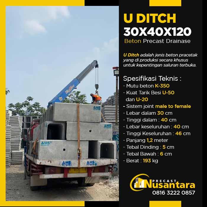 Jual U DITCH 30x40 PLUS COVER / COVER U DITCH 30 / U-Ditch 30x40 ...