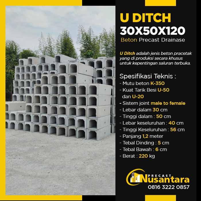 Jual U DITCH 30x50 PLUS COVER / COVER U DITCH 30 / U-Ditch 30x50 ...