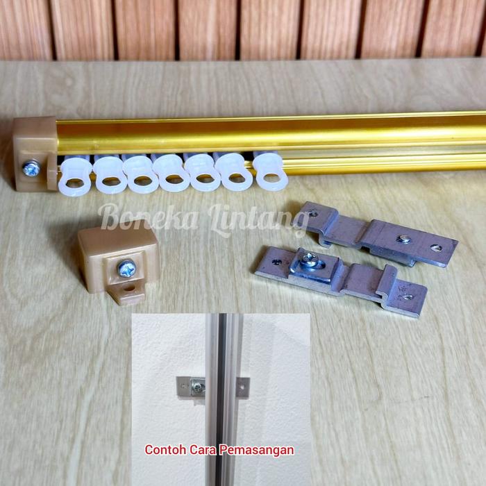Jual Rel gorden plafond - Rel Hordeng Plafon Atas - Batang Gorden ...