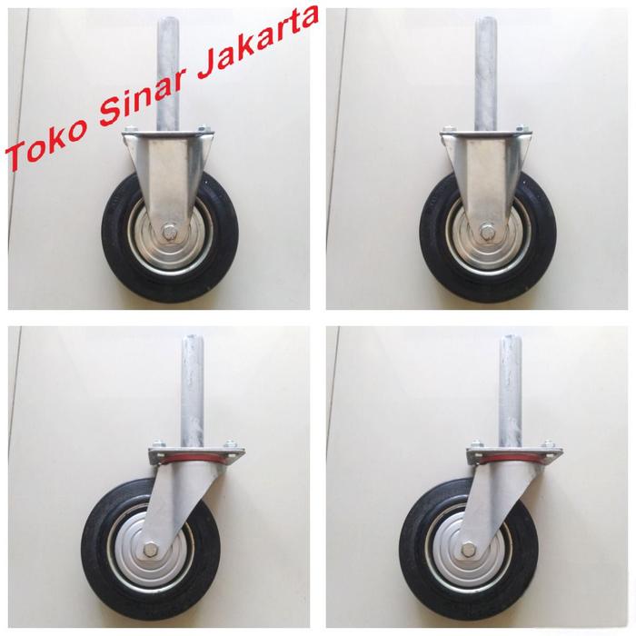 Jual Roda Karet Hitam Baseplate Base Plate Tapak Tatakan Perancah ...