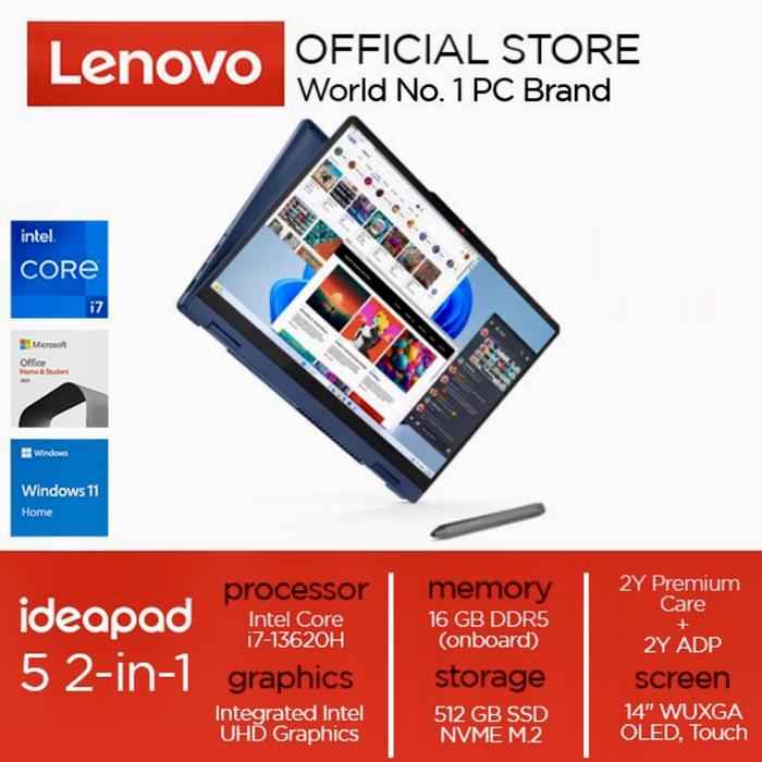 Jual IdeaPad 5 2-in-1 14IRH9 83KX0011ID 83KX0012ID i7-13620H 16GB 512GB ...
