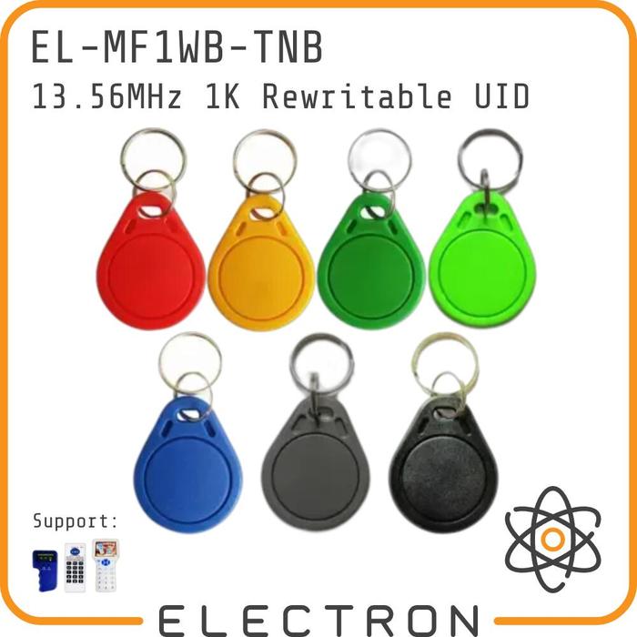 Jual EL-MF1WB-TNB 13.56MHz UID Rewritable RFID Clone Keyfob Tag Duplicate - Hijau muda - Kota ...