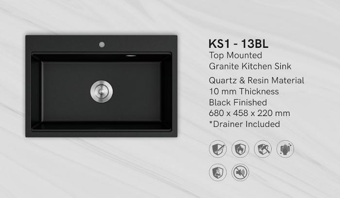 Jual BAK CUCI PIRING GRANITE KITCHEN SINK AER KS1-13BL kurir toko - Jakarta Barat - Onebox store ...