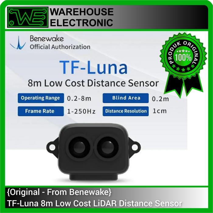 Jual Benewake TF Luna Lidar ToF Laser Range Distance Sensor Jarak 8 ...