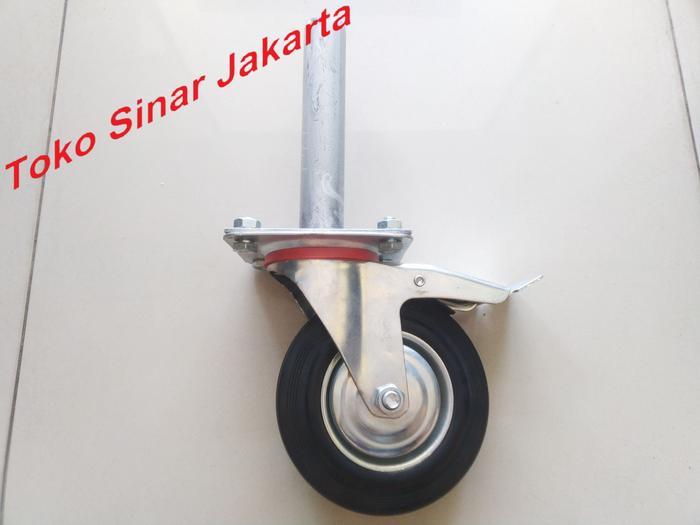 Jual Roda Karet Hitam Baseplate Base Plate Tapak Tatakan Perancah ...