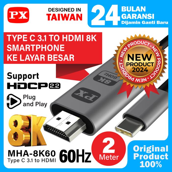 Promo USB Type C to HDMI Converter Kabel MHL HP to TV 8K 2M PX MHA-8K60 - Jakarta Timur ...