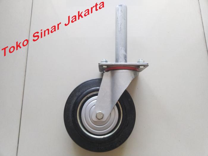 Jual Roda Karet Hitam Baseplate Base Plate Tapak Tatakan Perancah ...