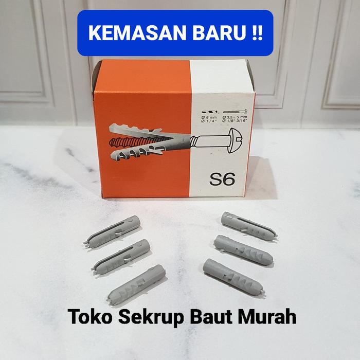 Jual Fisher Fiser Viser Piser Sekrup Wall Plug S 6 Skrup S6 GMP Isi 100pcs - Kota Surabaya ...