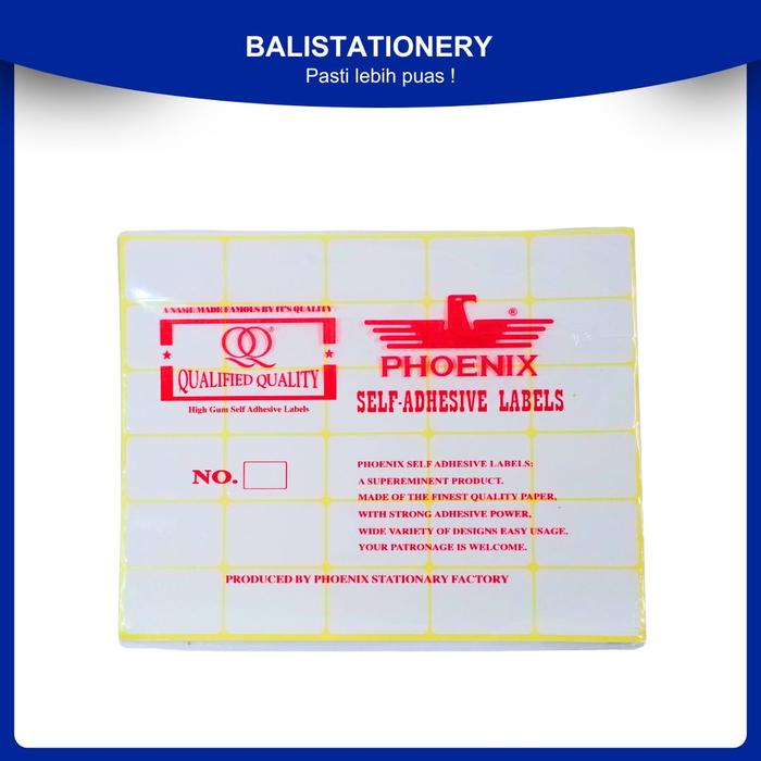 Promo Label Stiker Phoenix QQ No.105 Kertas Harga Nama Undangan 24 x 37 ...
