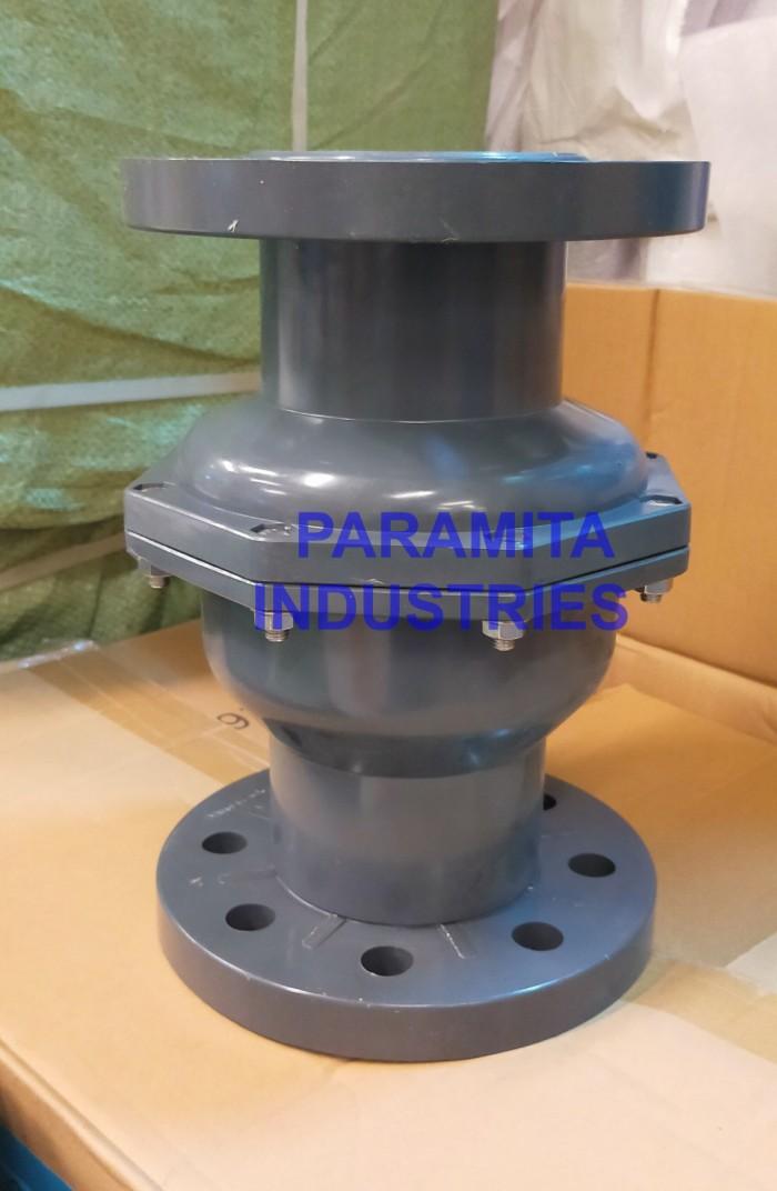 Jual Swing check Valve Pvc 4" inch model flange / Check Valve Pvc ...